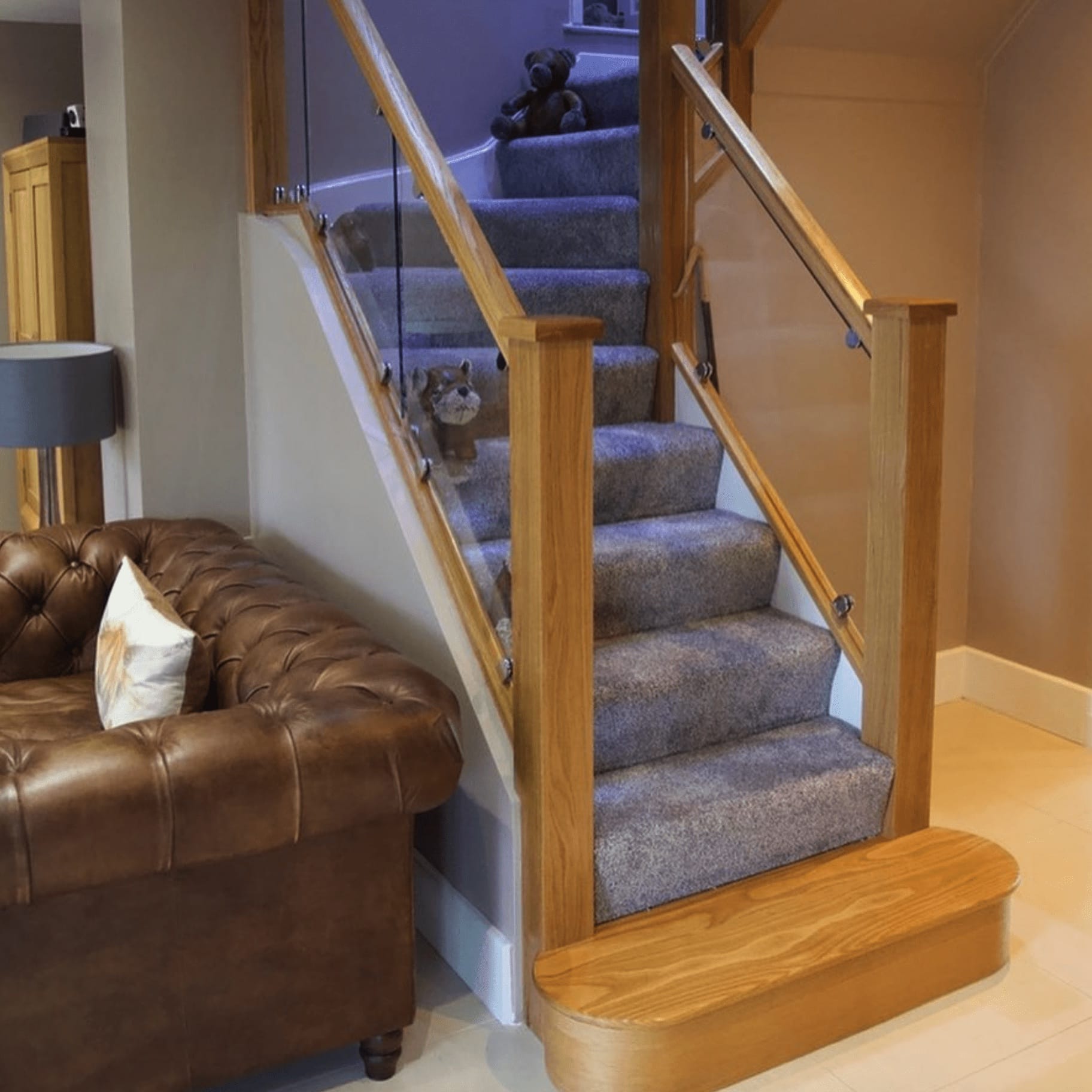 Twisted spindle installation in Hinckley - Robert McVey Staircases ...